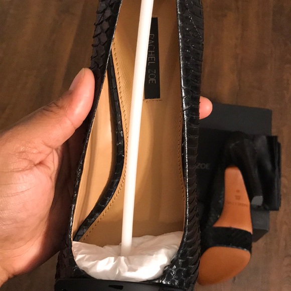 Rachel Zoe | Shoes | Rachel Zoe Snakeskin Logo Plate Platform Pump ...